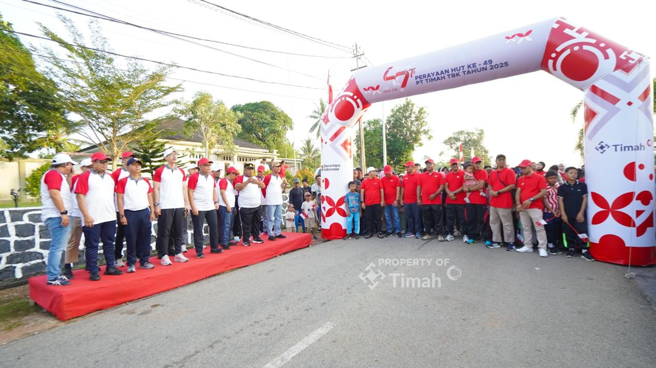 Semangat ‘Untuk Merah Putih’, PT Timah Awali HUT ke-49 dengan Jalan ...